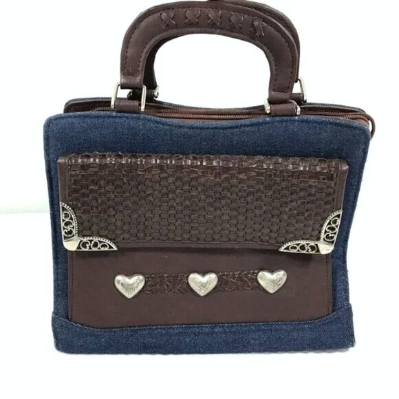 Vintage | Bags | Vintage Denim Satchel Bag | Poshmark